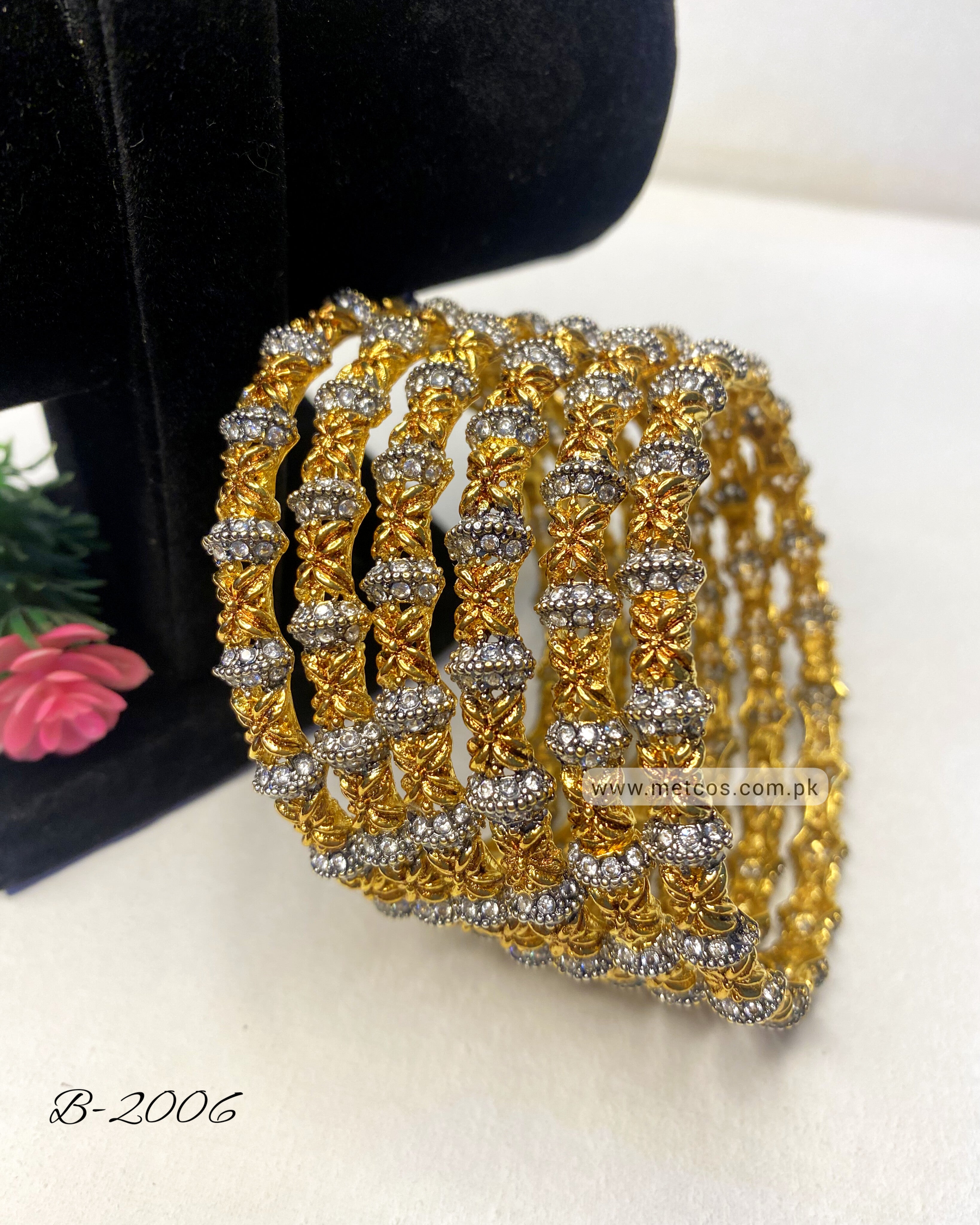 Diamond Drum Bangles – Metcos Designer Jewelry